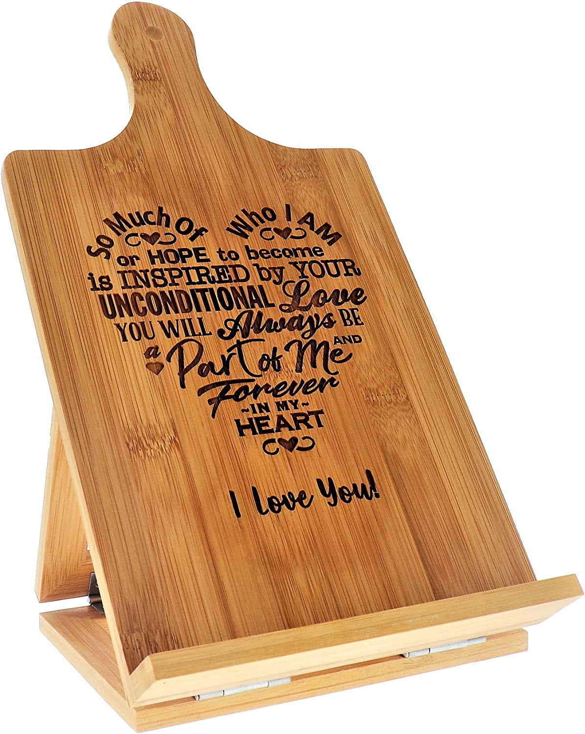 Mothers Gift - Special Love Poem in Heart Design Cookbook Recipe Holder ...