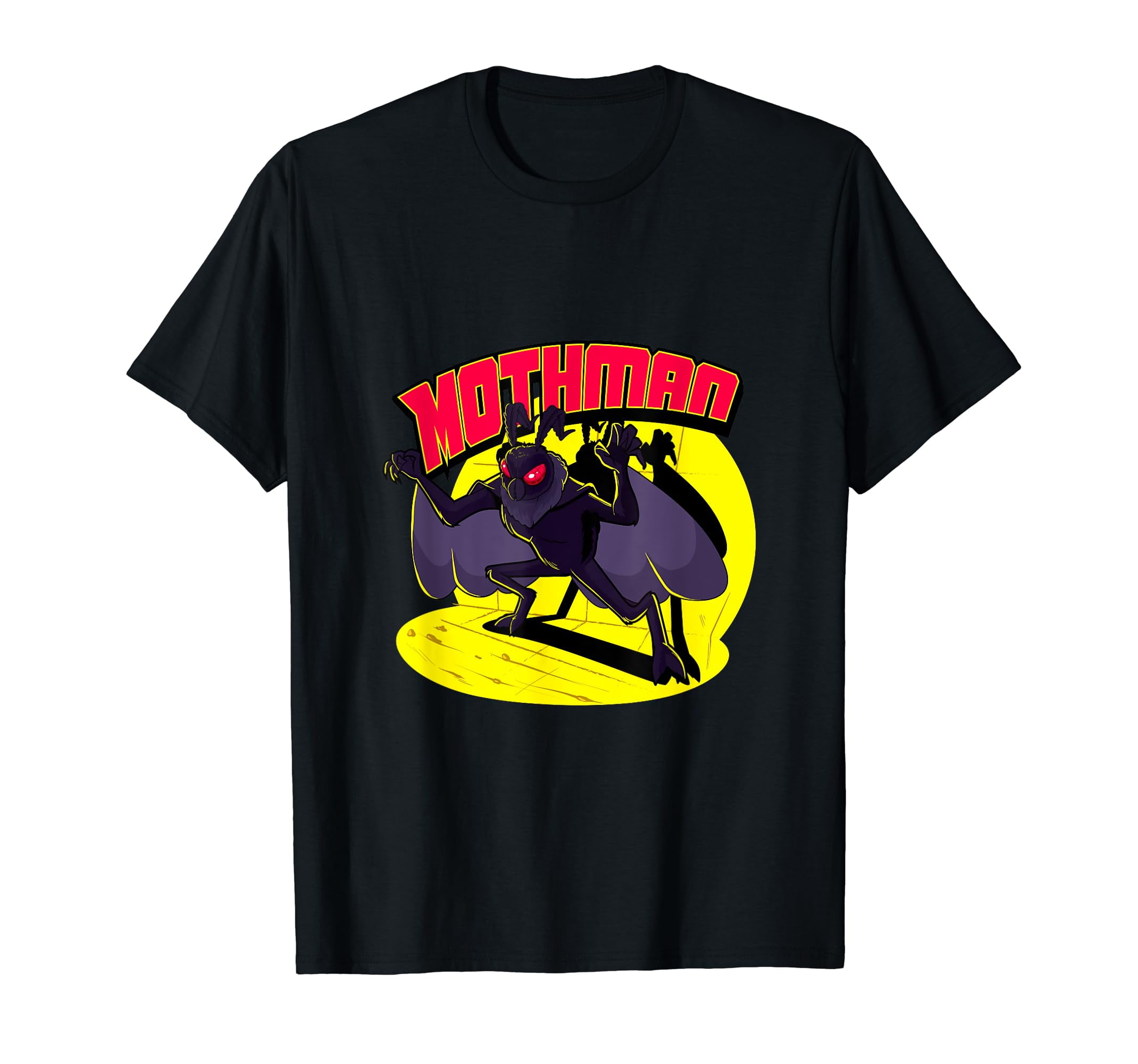 Mothman Believe in Yourself Cryptid Folklore Creatures Retro Black T-Shirt - Walmart.com
