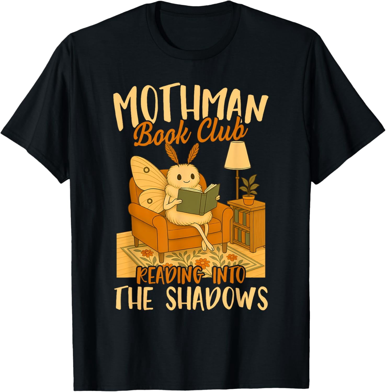 Mothman Book Club Reading Shadows T-Shirt - Walmart.com