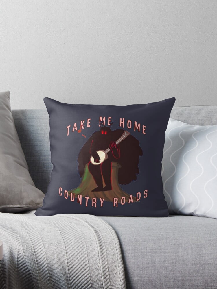 Mothman, Country Roads (but like he has a Banjo) Throw Pillow Covers ...