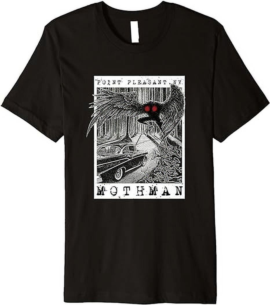 Mothman Encounter - 1966 Point Pleasant Original Cryptid Art Premium T-Shirt - Walmart.com
