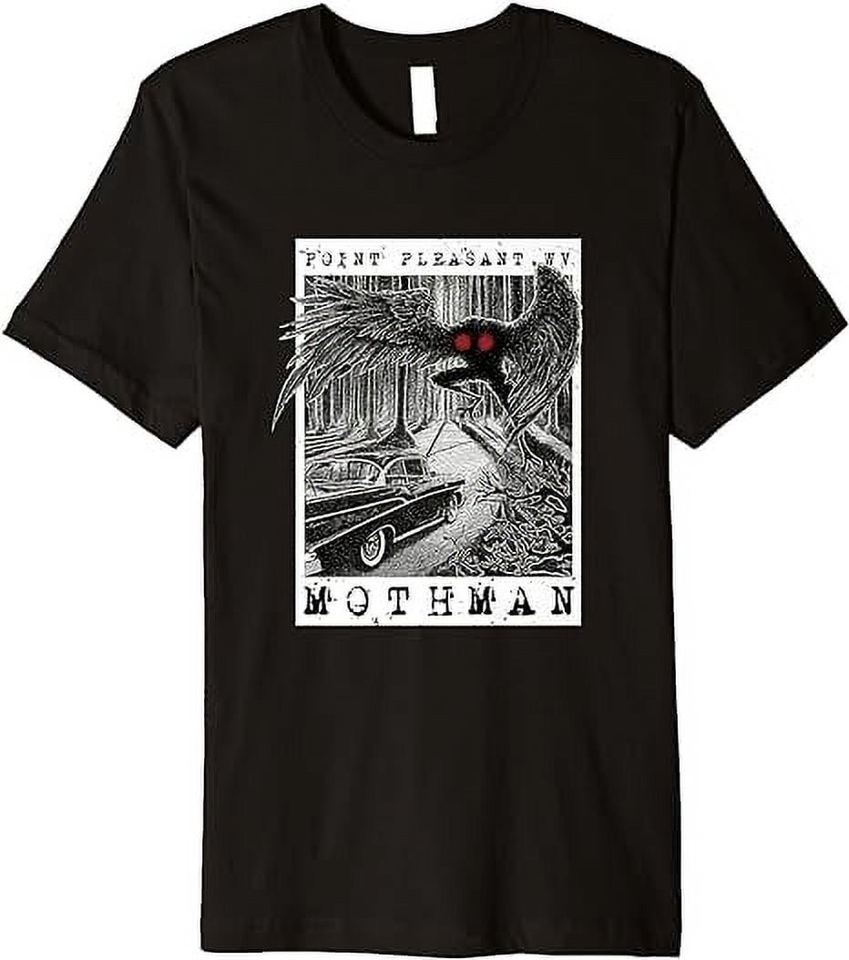 Mothman Encounter - 1966 Point Pleasant Original Cryptid Art Premium T ...