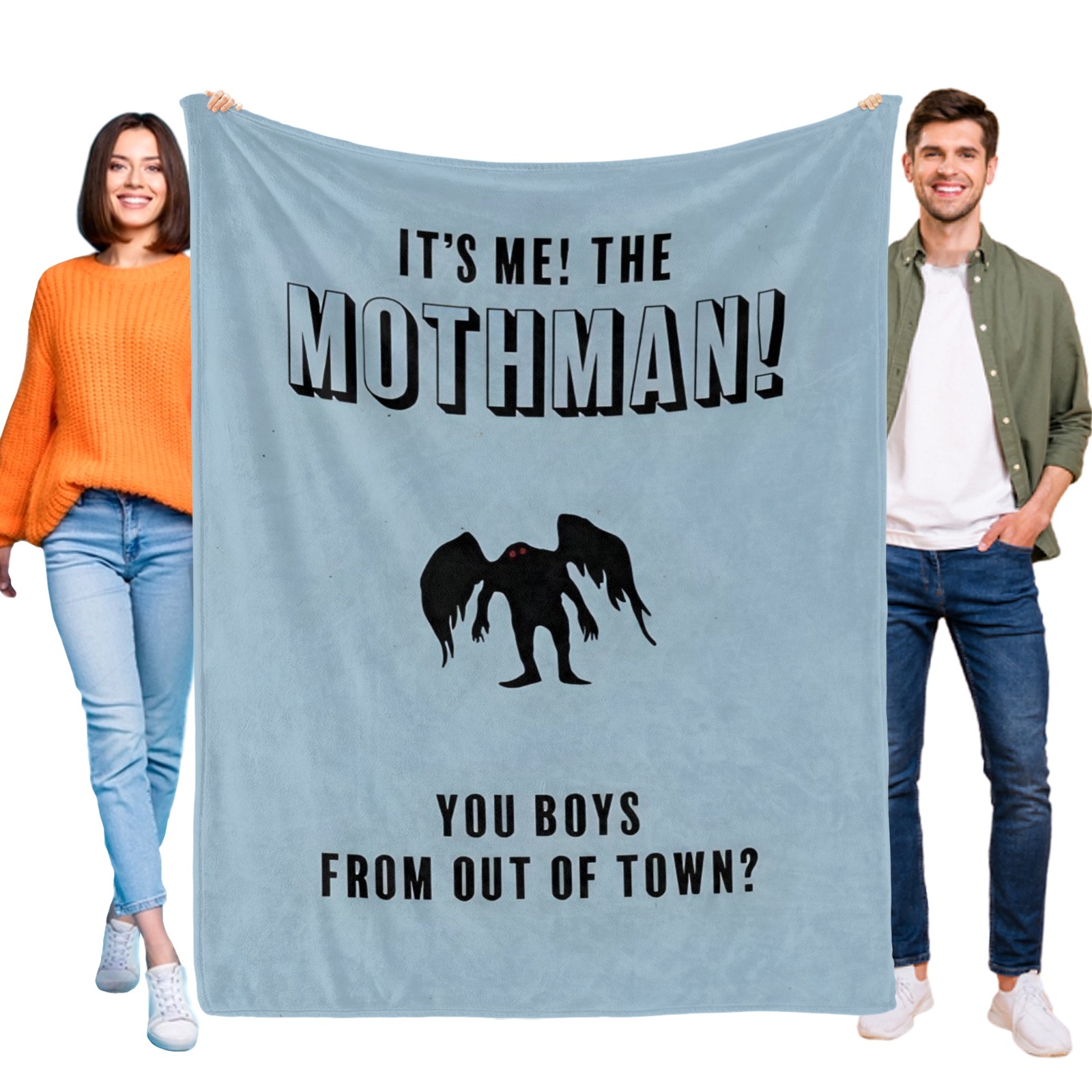 Mothman Flannel Blanket 39*59 inch Soft And Comfortable With Clear ...
