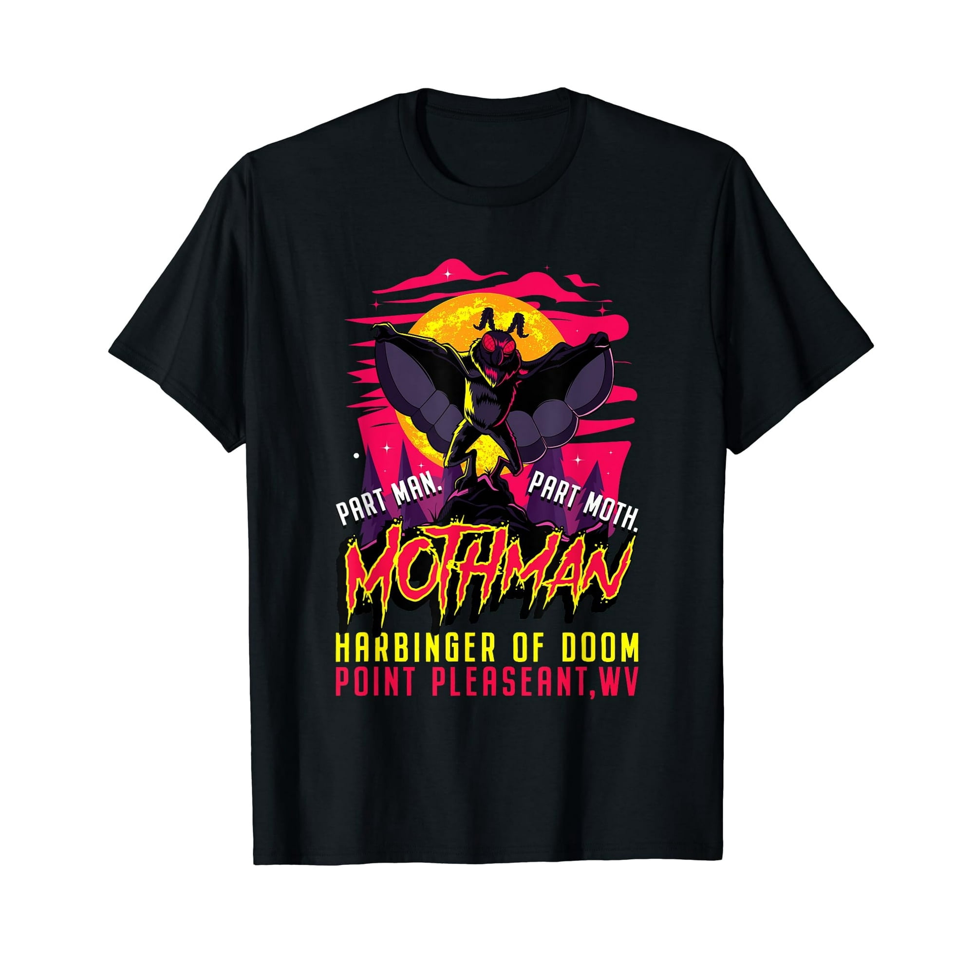 Mothman Funny Cryptid Harbinger of Doom Part Man Part Moth T-Shirt ...