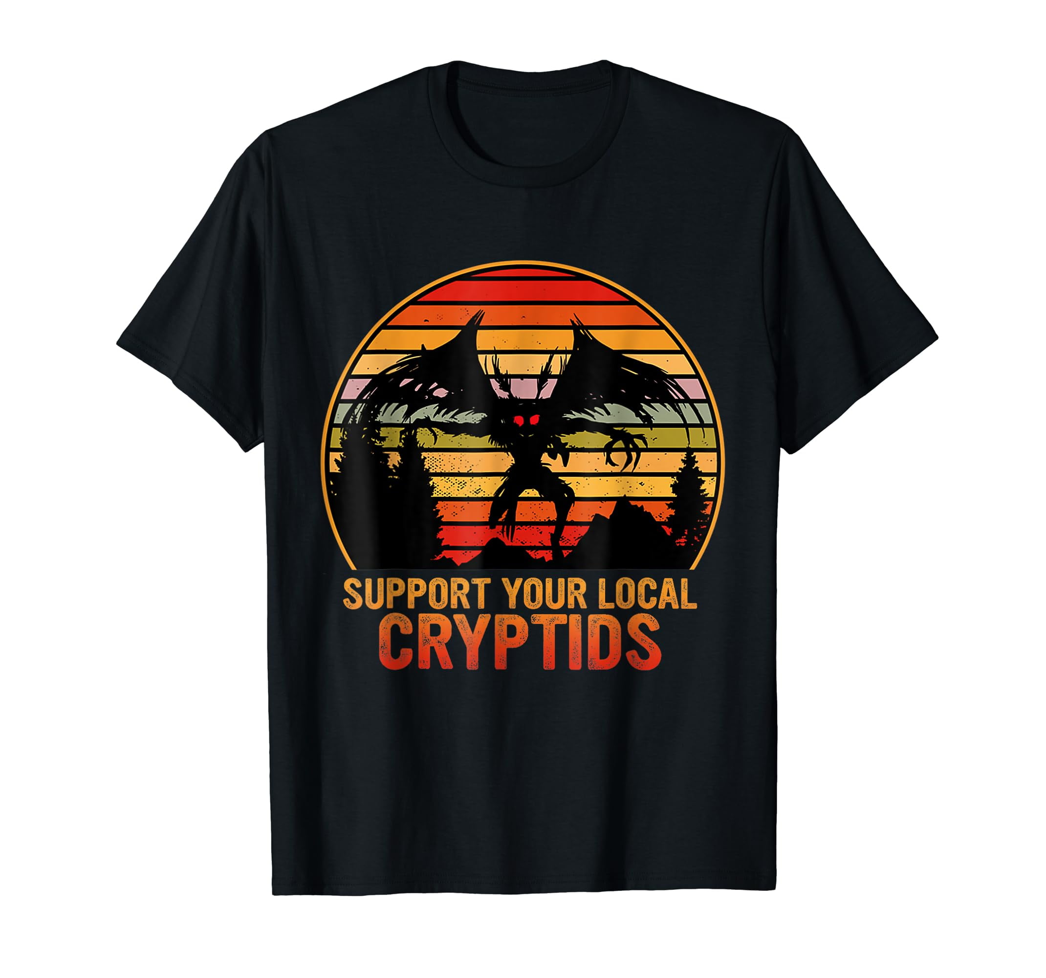 Mothman Funny Support Your Local Cryptid Cryptozoology T-Shirt - Walmart.com