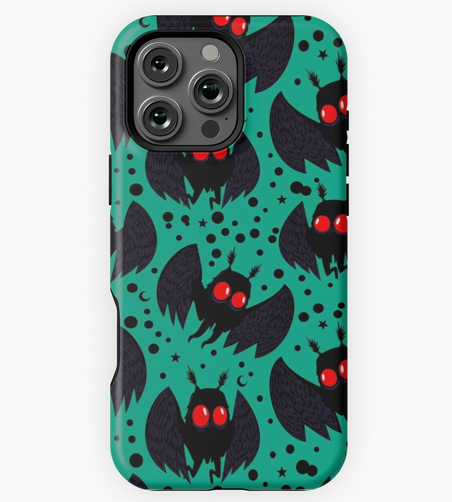 Mothman Green Night Cryptid Art GA1460 Phone Case for iPhone 11 to 17 ...