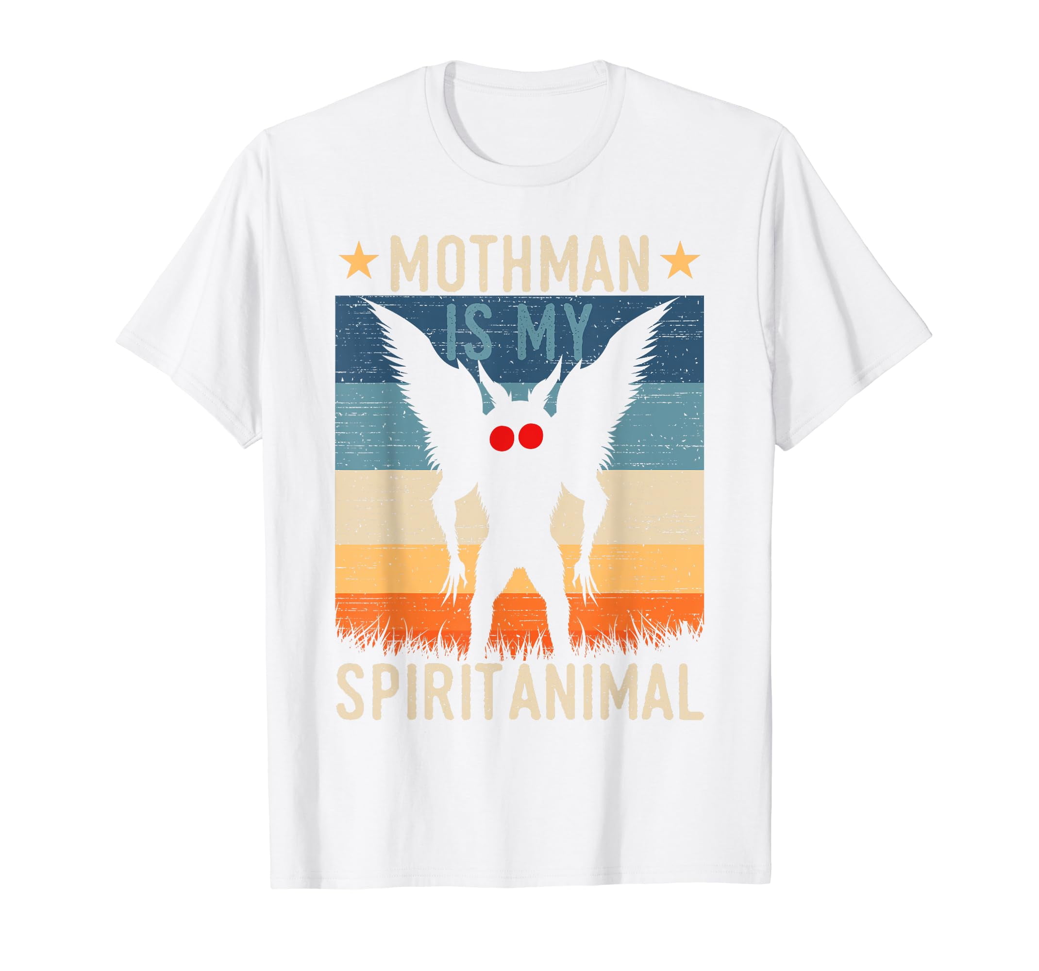 Mothman Is My Spirit Animal! Retro Mothman Quote Cryptid T-Shirt ...