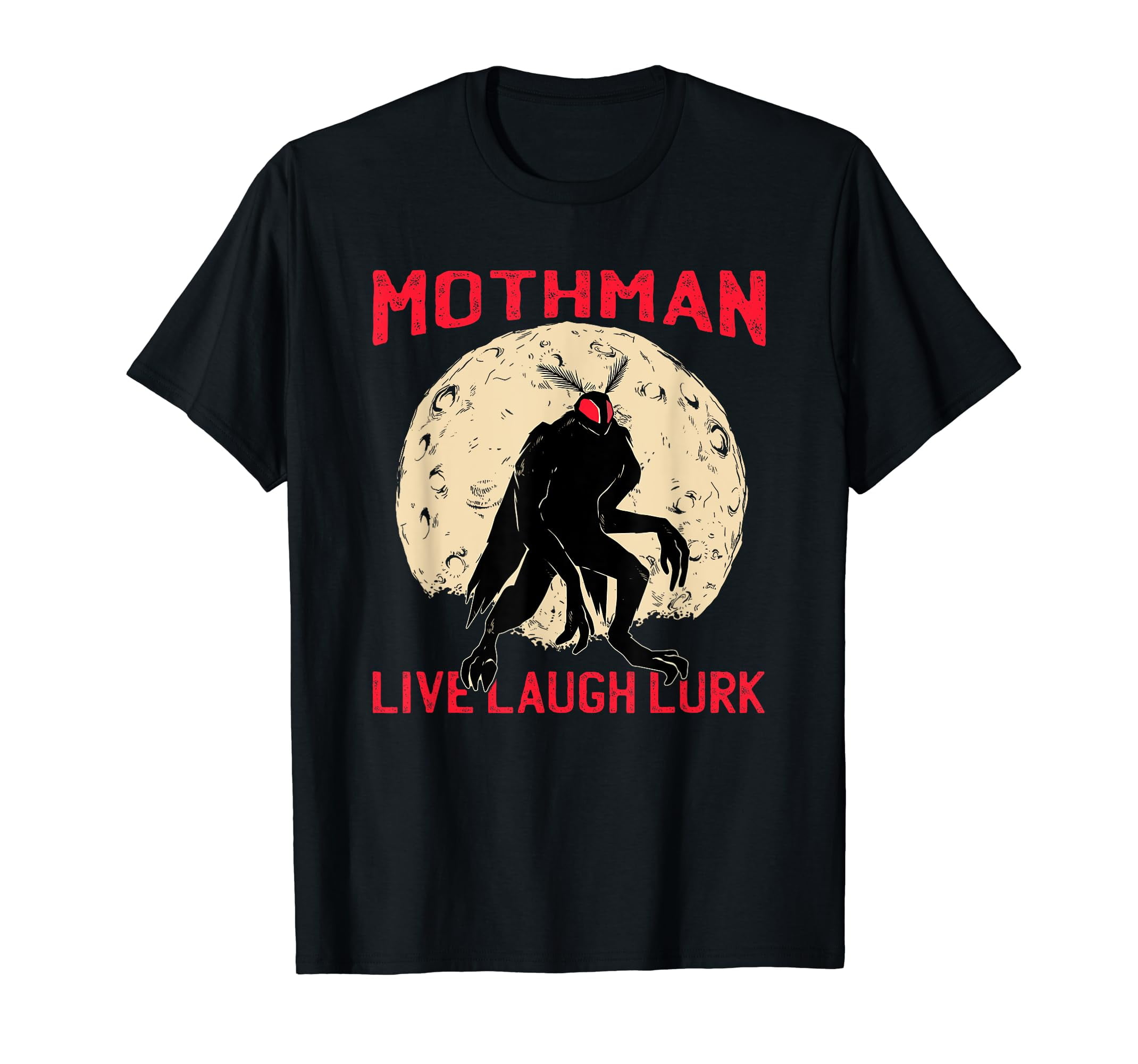 Mothman Occult Folklore Cryptid Creature Cryptozoology Black T-Shirt ...