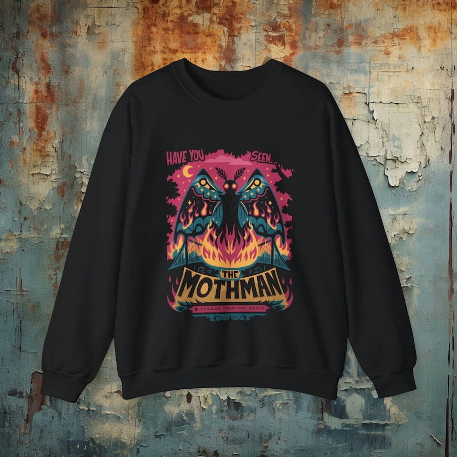 Mothman Sweatshirt, Cryptid Sweatshirt, Cottagecore Forestcore Graphic ...