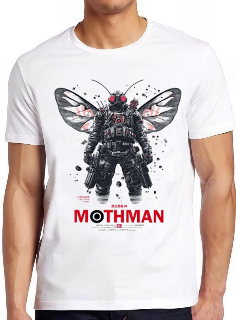 Mothman Weird Cryptid Tee – Strange Unusual Retro Funny Parody Gift ...