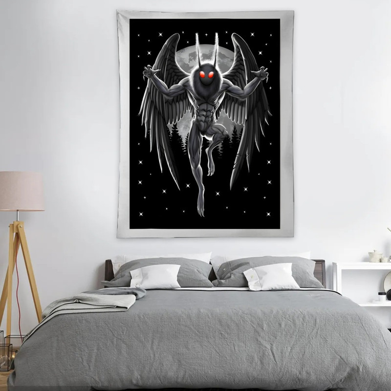 Mothman tapestry 40 x 60 inches with vivid colors realistic details ...