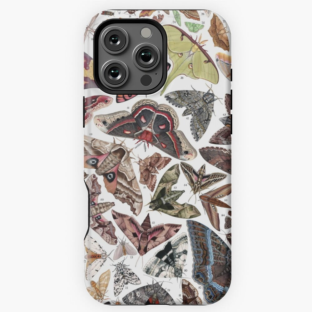 Moths of North America Insect Chart Phone Case for iPhone 16 15 14 13 ...