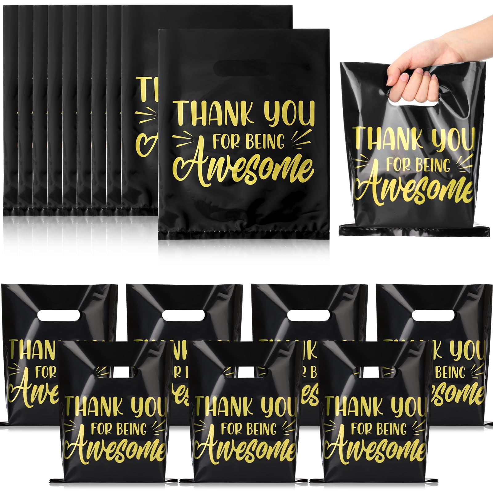 MotiMind 50 Pcs Thank TSF6 You Gifts Bags Thank You for Being Awesome ...