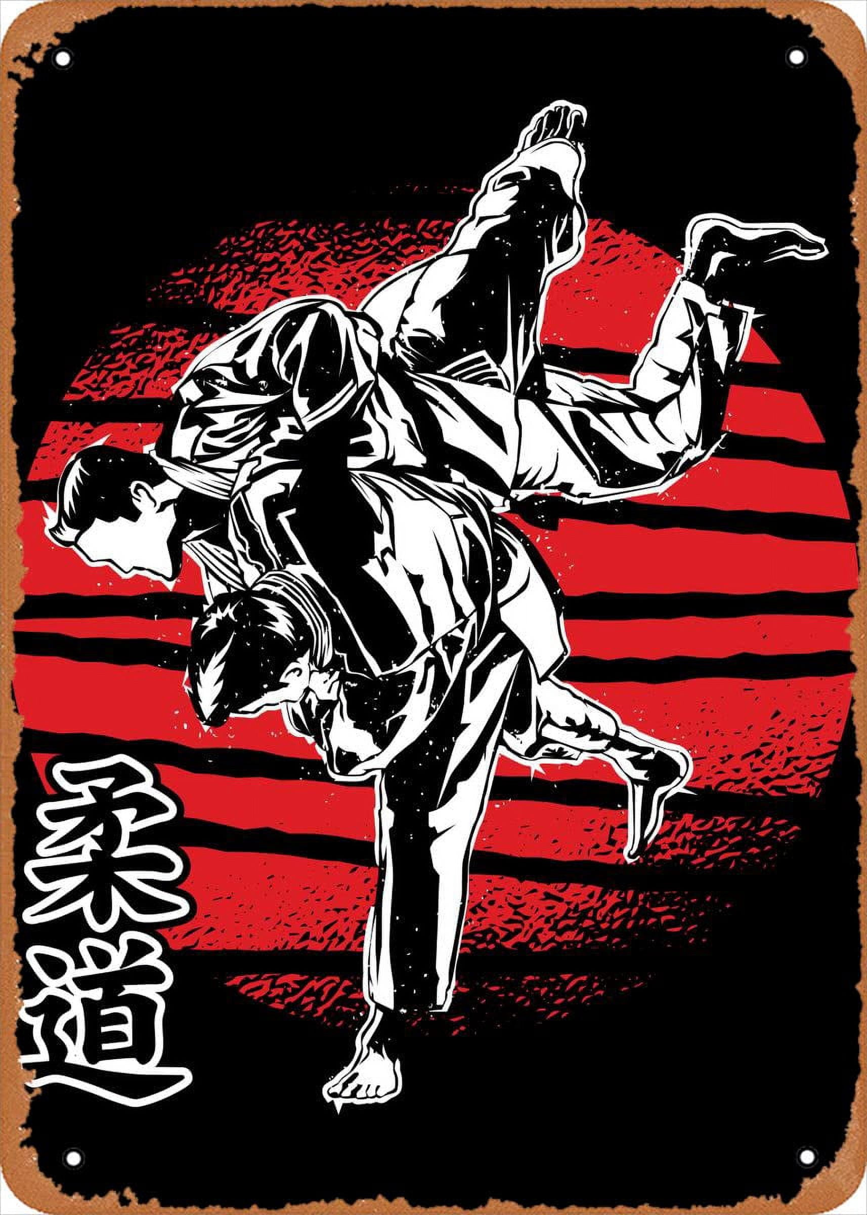 Motif Karate Karate Suit Karate Poster Retro Vintage Metal Aluminium ...