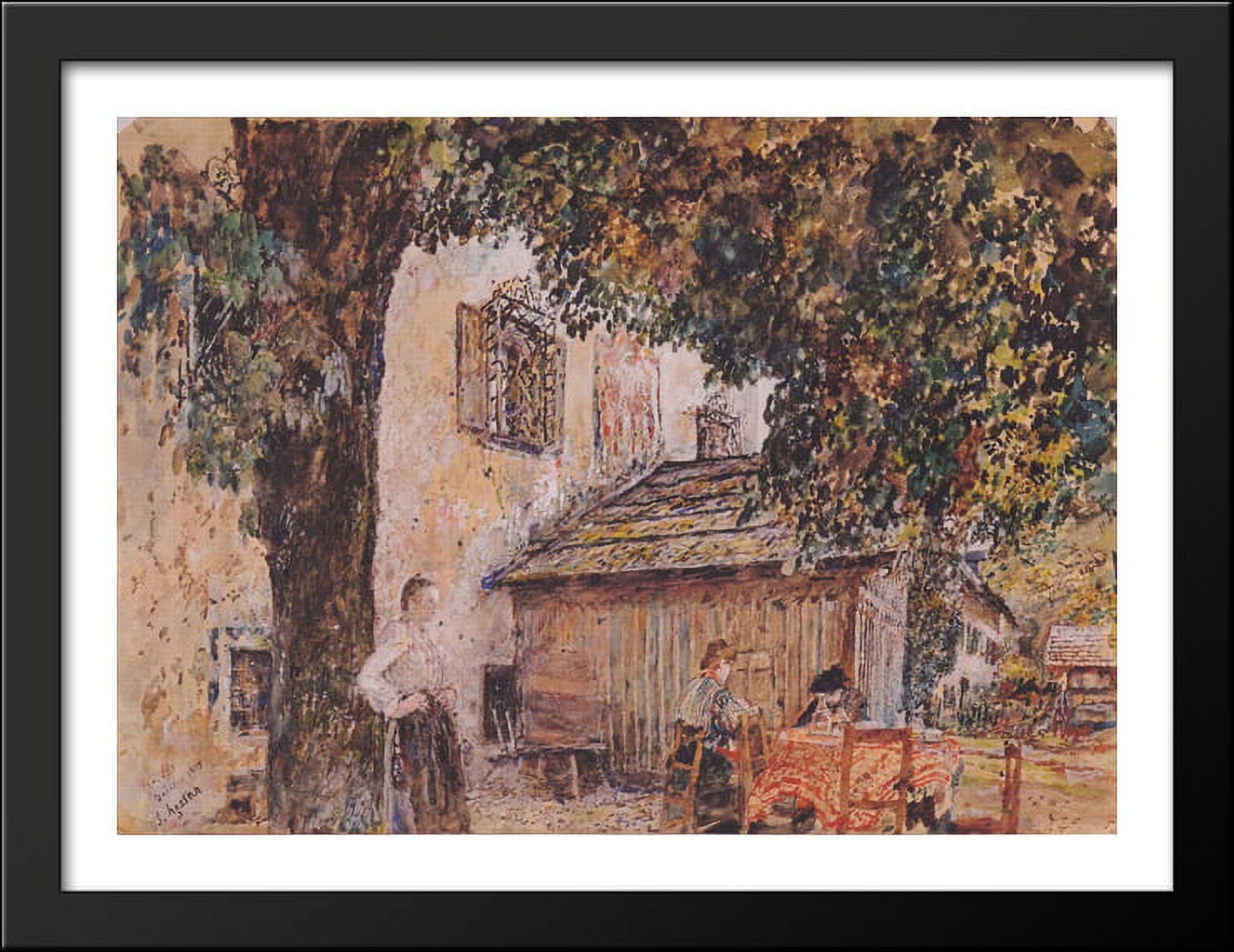 Motif from Goisern 38x28 Large Black Wood Framed Print Art by Rudolf ...