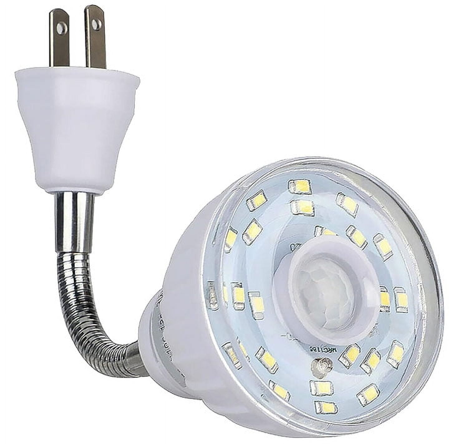 Motion-Activated Bright LED Night Light For AC Outlet Plug-In No Wiring ...