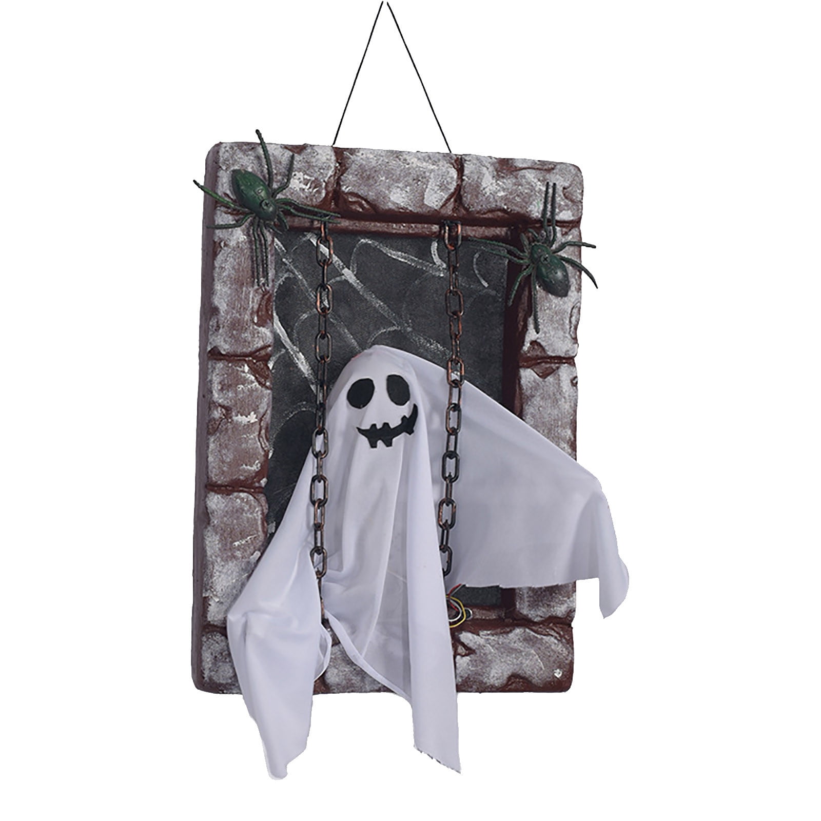 Motion Activated Hanging Ghostly Gravestone with Glowing Eyes, Shaking ...