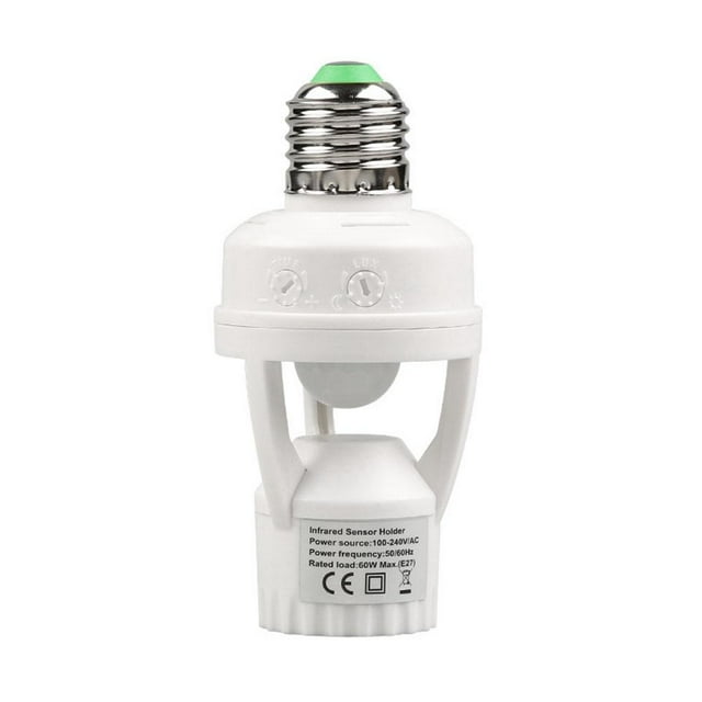 Motion Activated Light Socket,E27 Motion Security Light Bulb Socket ...
