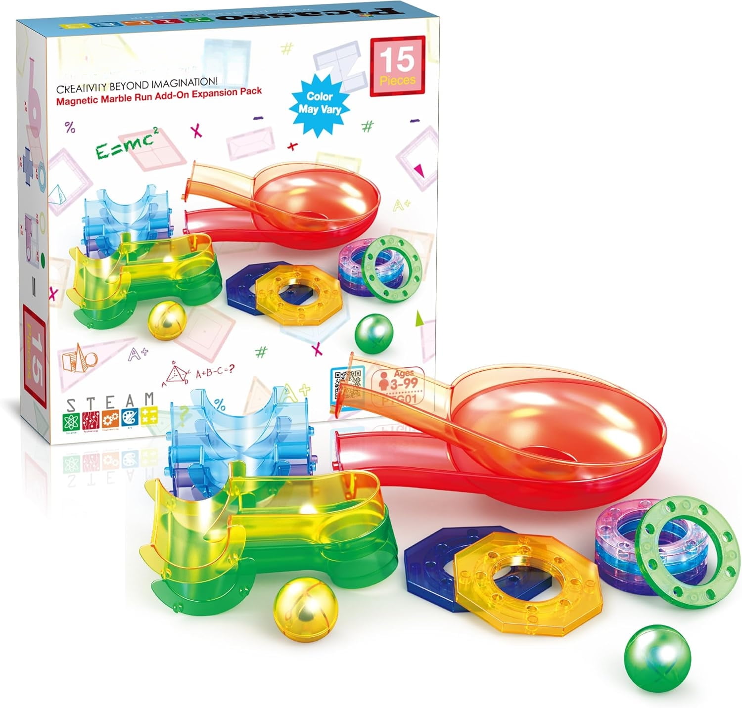 Motion Activated Marbles 4pc LED Light-Up Glow in The Dark Translucent ...