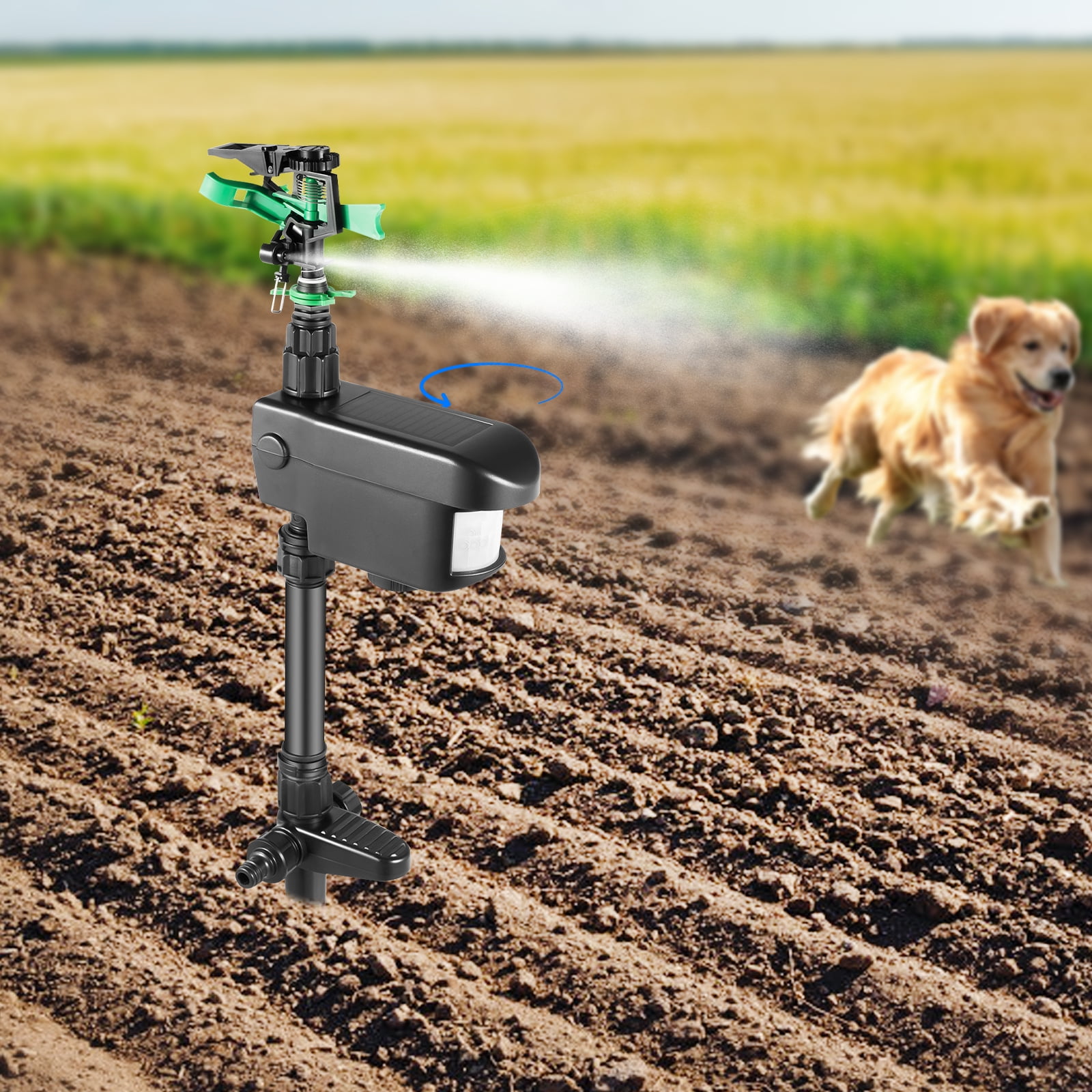 Motion Activated Sprinkler, Solar Powered Animal Repellent with ...