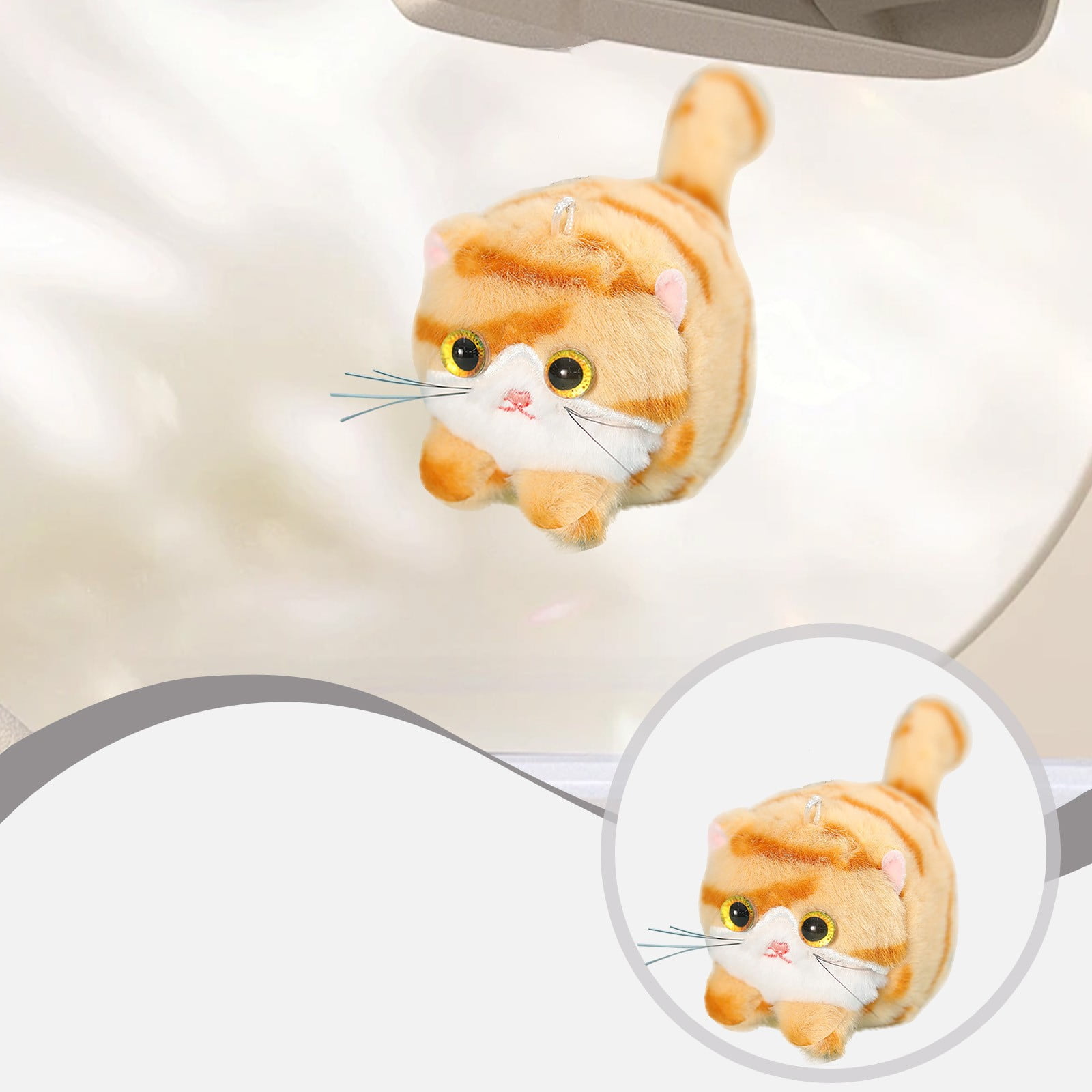 Motion Activated Toy Interactive Tail Wagging Cat Plush Toy Pull String ...