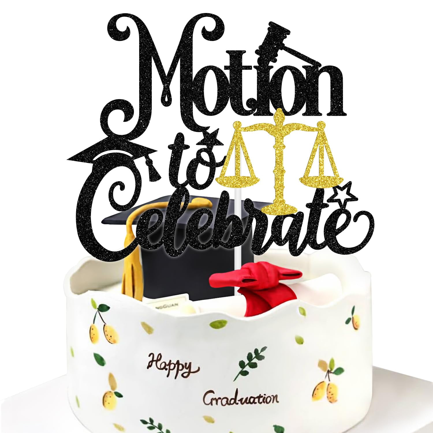 Motion to Celebrate Cake Topper, Congrats TVS1 Lawyer Graduation Cake ...
