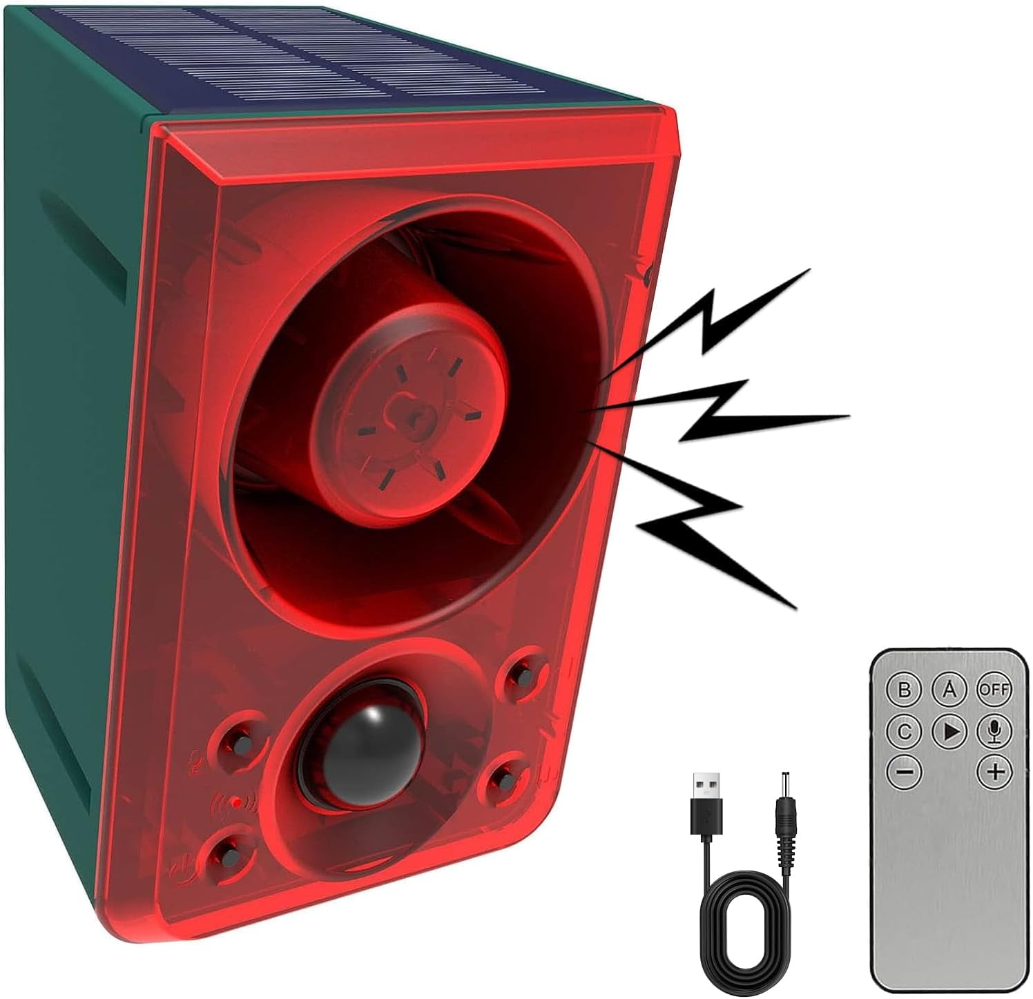 Motion Detector Alarm, Solar Outdoor Motion Sensor Alarm with Dog ...