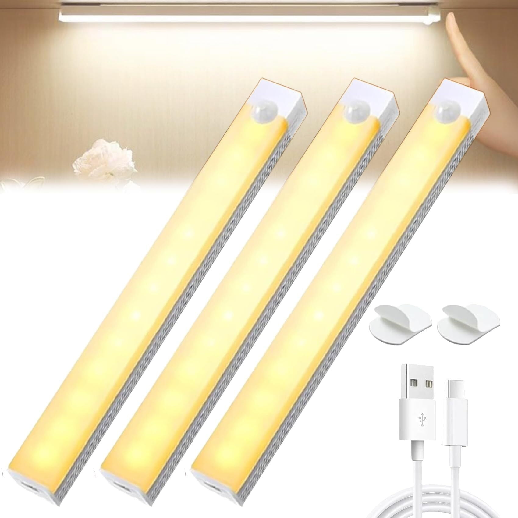 Motion Light, Punch-Free Smart Sensor Magnetic Rechargeable LED Lights ...