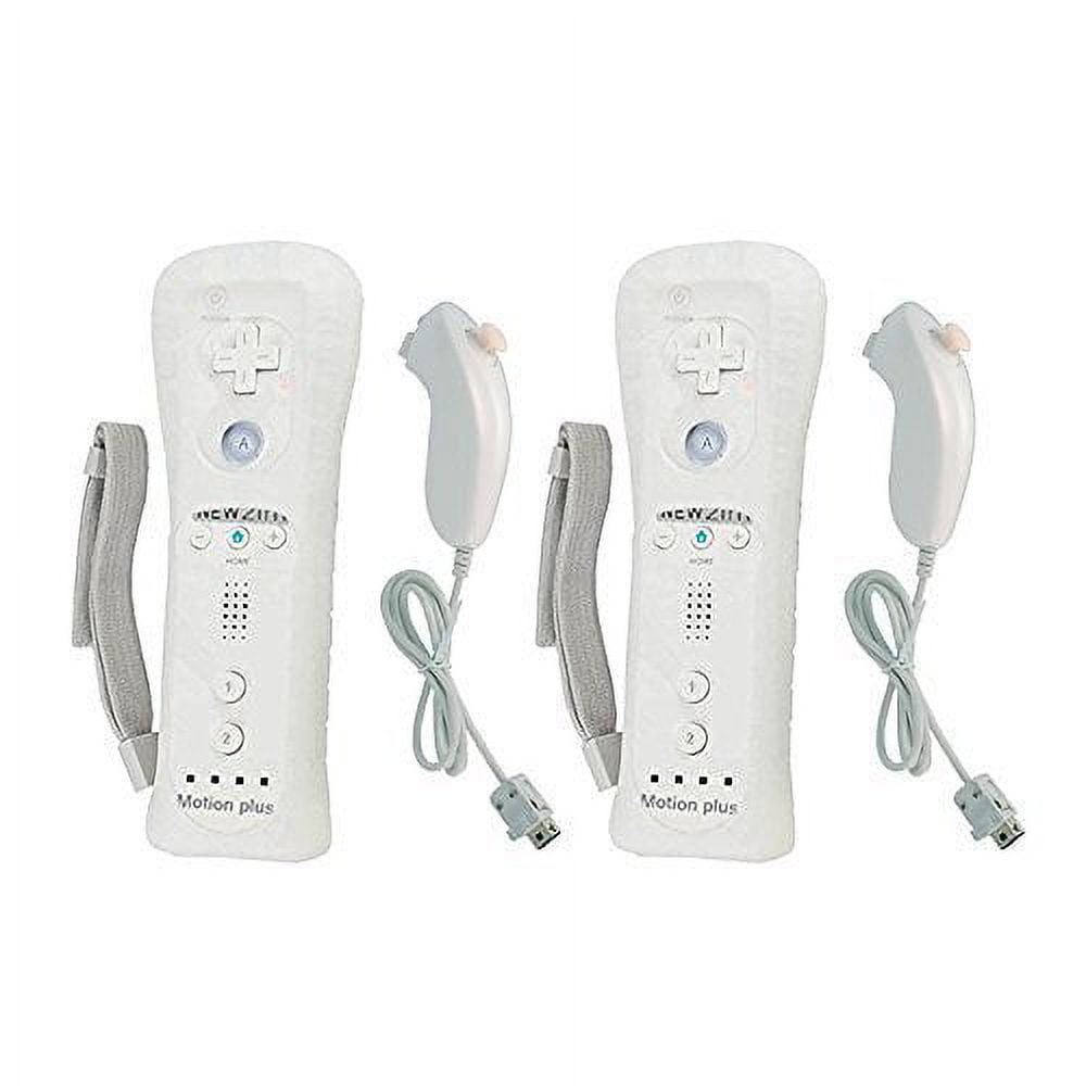 Motion Plus Remote And Nunchuck Controller With Silicone Case And Wrist ...