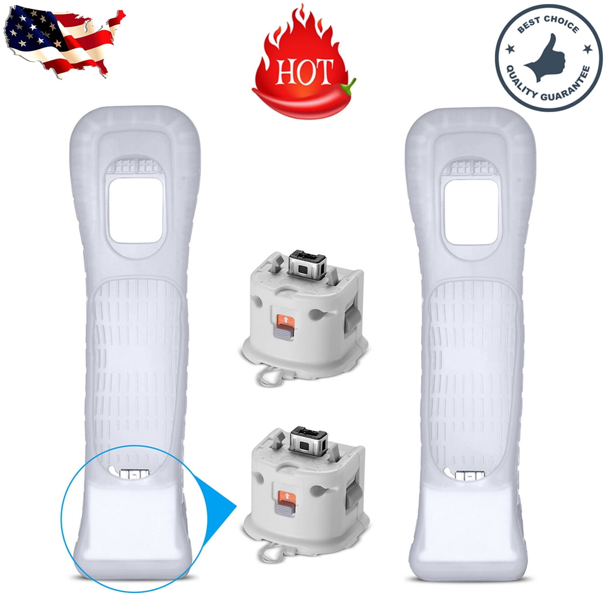 Motion Plus Sensor Controller Adapter + Case for Nintendo Wii Remote ...