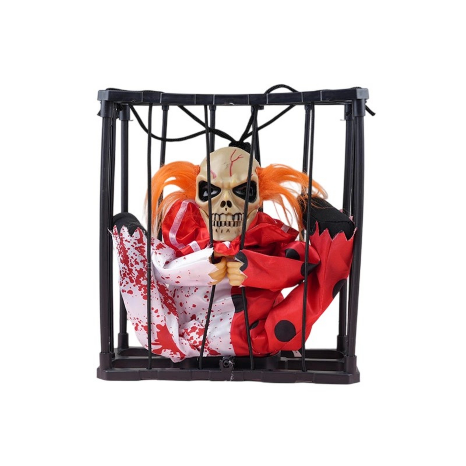 Motion-Sensing Skull Cage Decor with Screaming Sound & Glowing Eyes ...