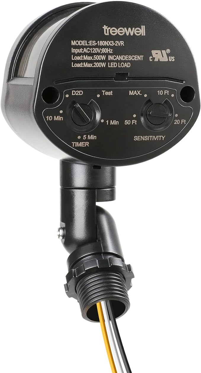 Motion Sensor, 180-Degree Replacement Motion Detector, Adjustable Time ...