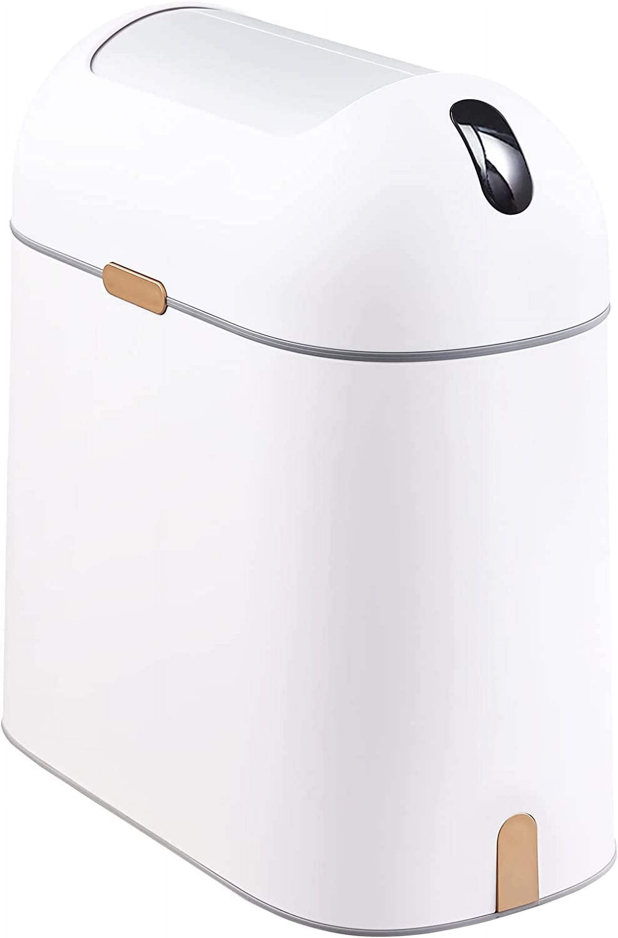 Motion Sensor Bathroom Trash Can, 2.5 Gallon Waterproof Trash Bin with ...