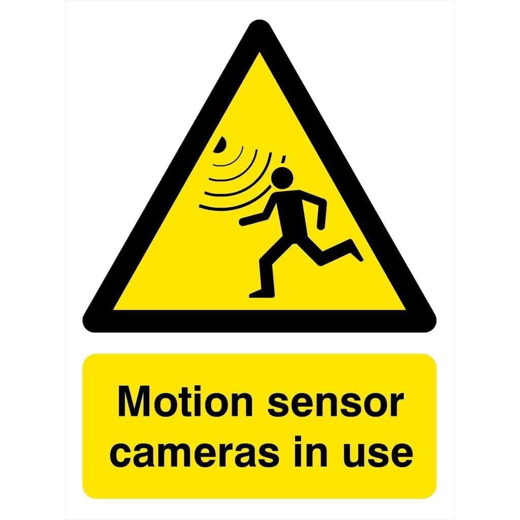 Motion Sensor Cameras in Use Sign Security Signs Metal - Caution Safety ...