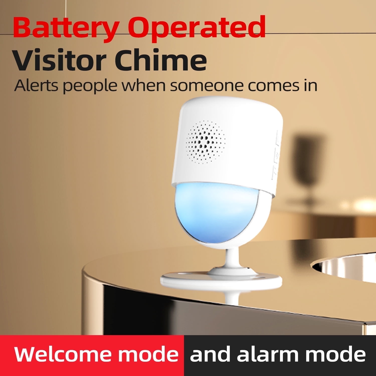 Motion Sensor Doorbell Chime 130dB Door Sensor Alarm Door Chime for ...