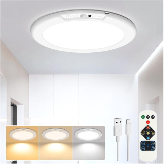 Motion Sensor Ceiling Light, Ceiling Lights Operated Closet Light with ...