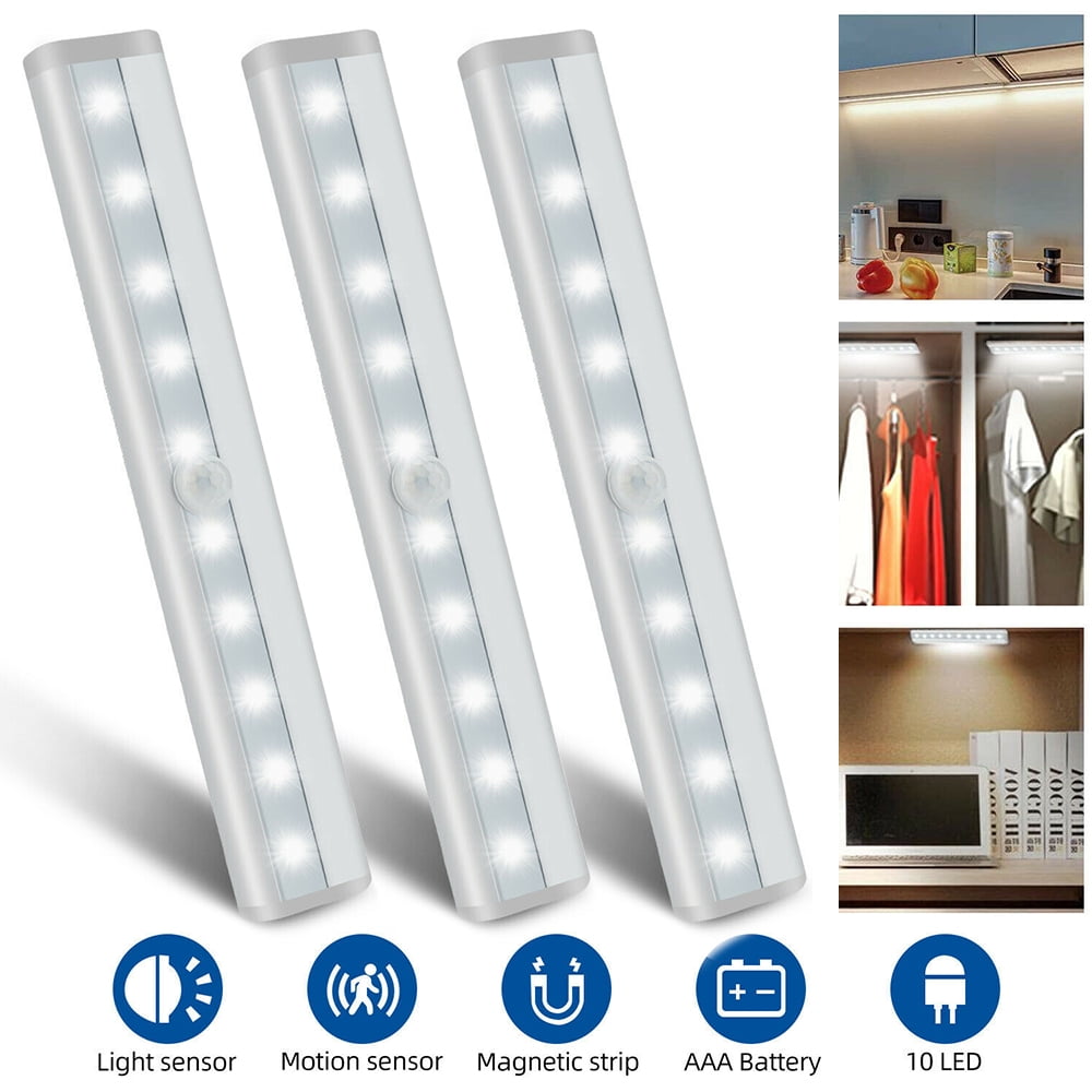 Motion Sensor Closet Lights, 10 LED Motion Sensor Lights, Stick-on ...