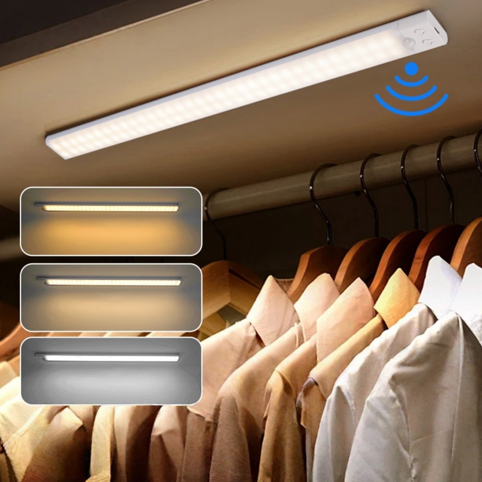 Motion Sensor Closet Lights, Eye Protection Design with Remote, 3 Color ...
