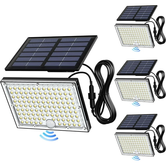 Motion Sensor Flood Lights, 113 Cool White Solar Lights for Outside ...
