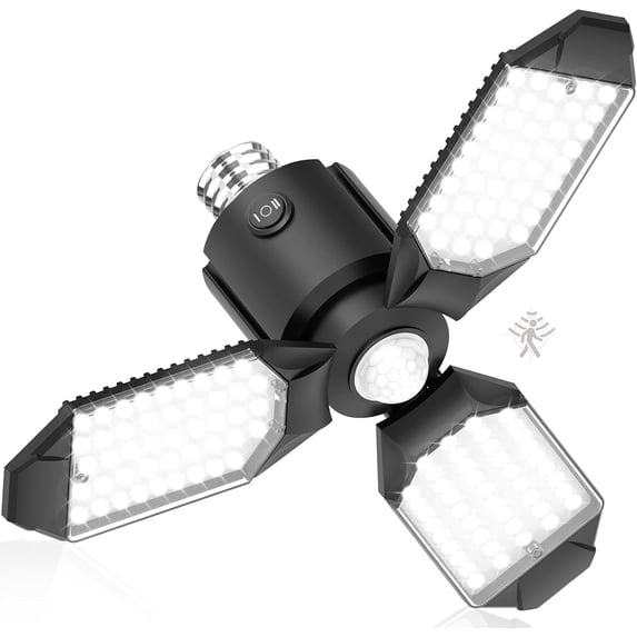 Motion Sensor Garage Light, 8000LM Motion Sensor Shop Light w/ 3 Modes ...