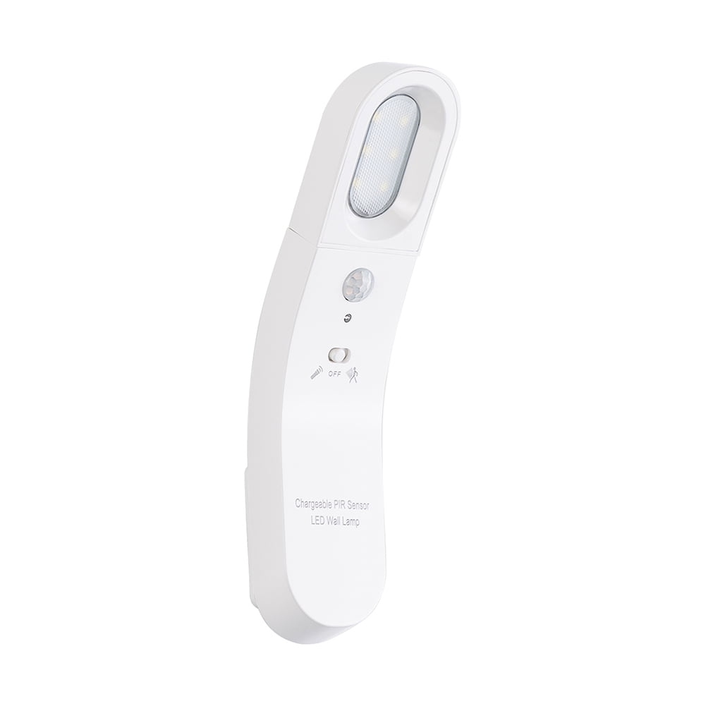 Motion Sensor LED Light, Portable USB 1800mAh Rechargeable Battery LED ...
