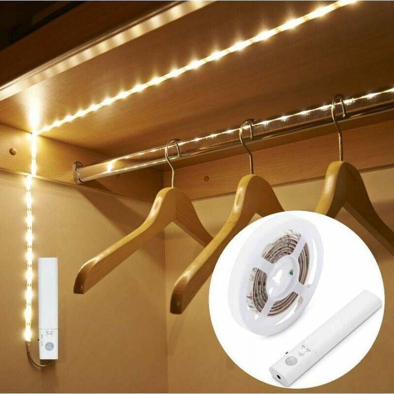 LED Strip Motion Sensor, 1M Rechargeable Closet Light, LED Motion ...