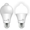 Motion Sensor LED Light Bulb 10W, A19 E26, Indoor/Outdoor, Dusk to Dawn ...
