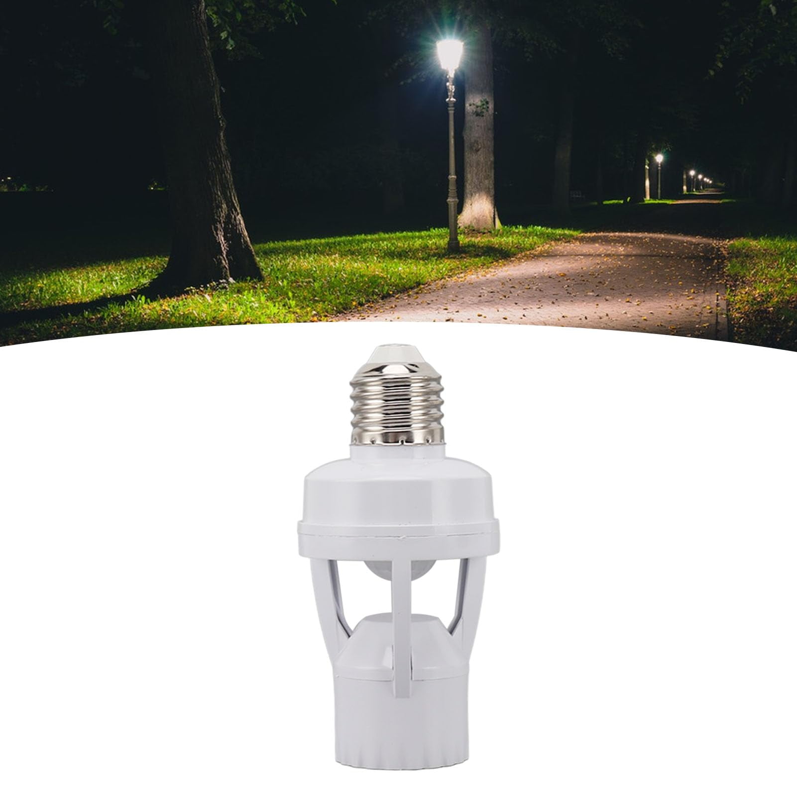Motion Sensor Light Socket PIR Motion E27 Screw Bulb Adapter Adjustable ...