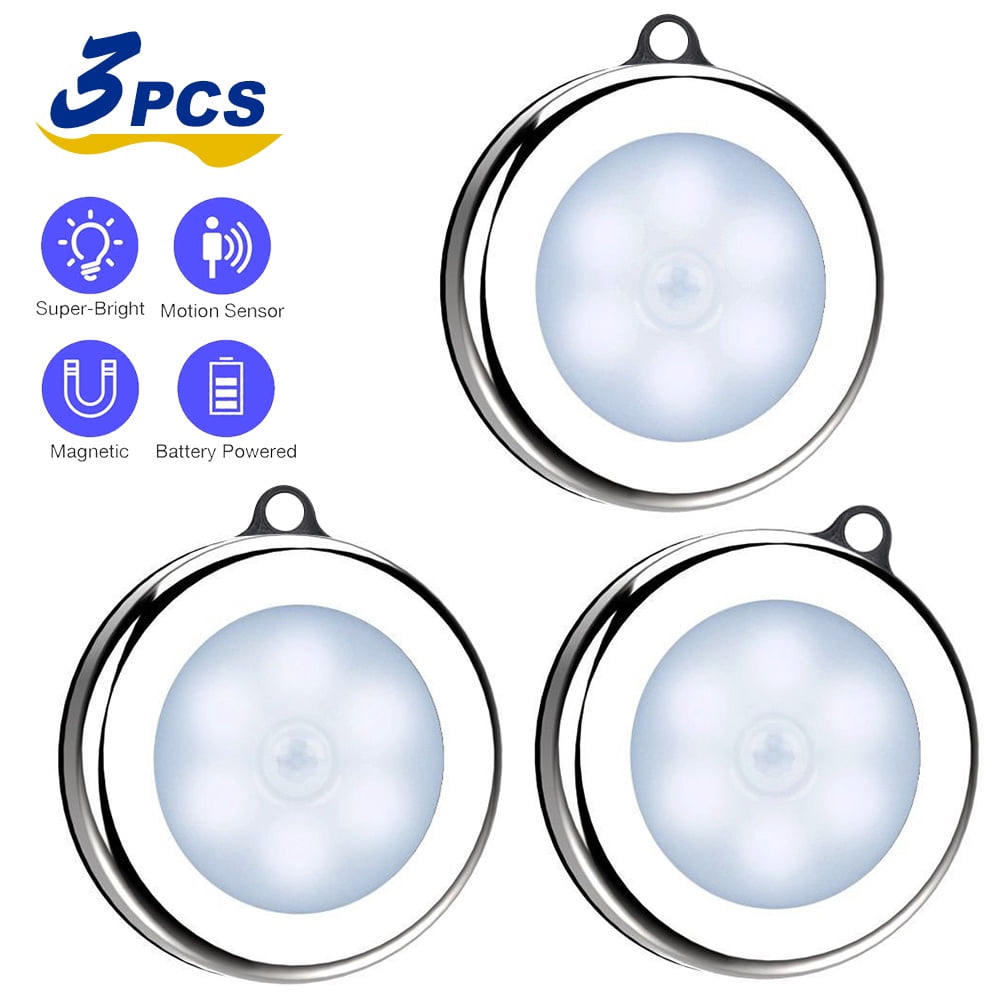 Motion Sensor Lights 3 Packs, Battery-Powered LED Night Lights, Stick ...