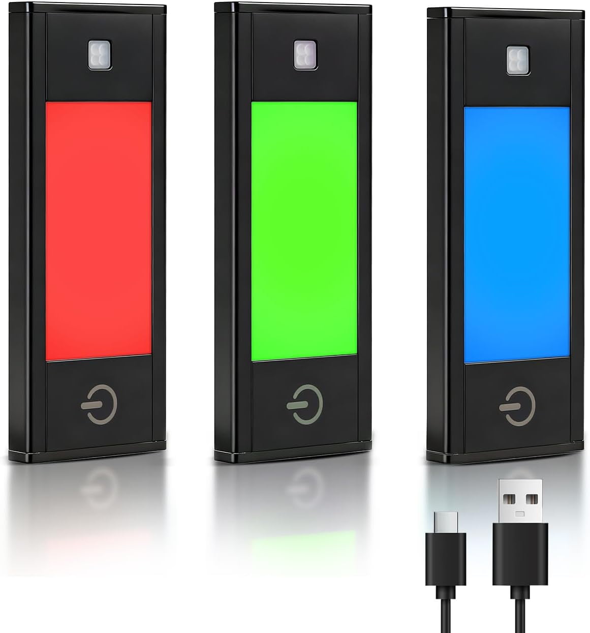 Motion Sensor Night Light, 6-Color Stair Lights, - Bookshelf Light with ...