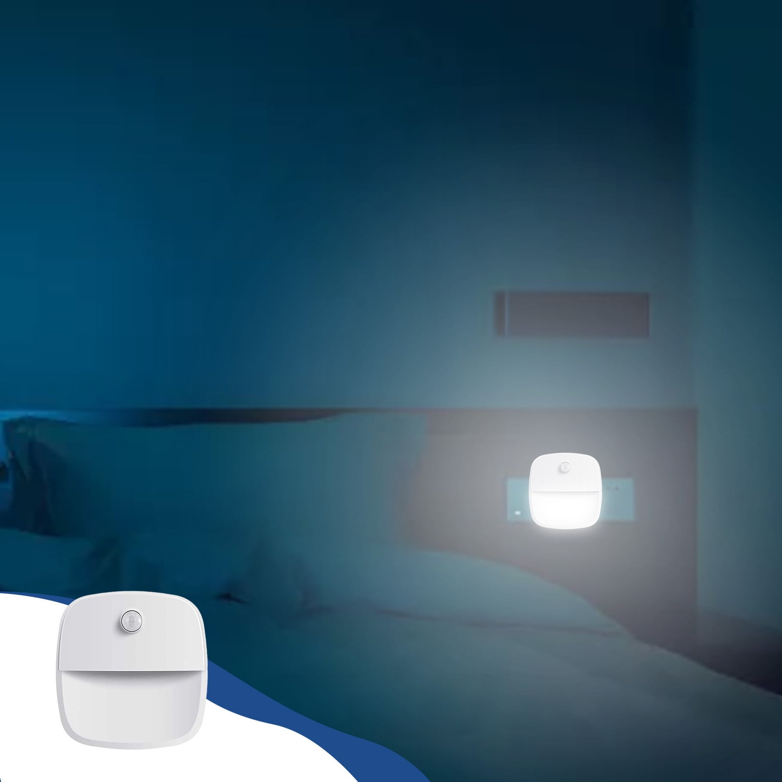 Motion Sensor Night Light, Battery Powered Led Night Lights, Cordless Motion Sensor Stair Lights ...