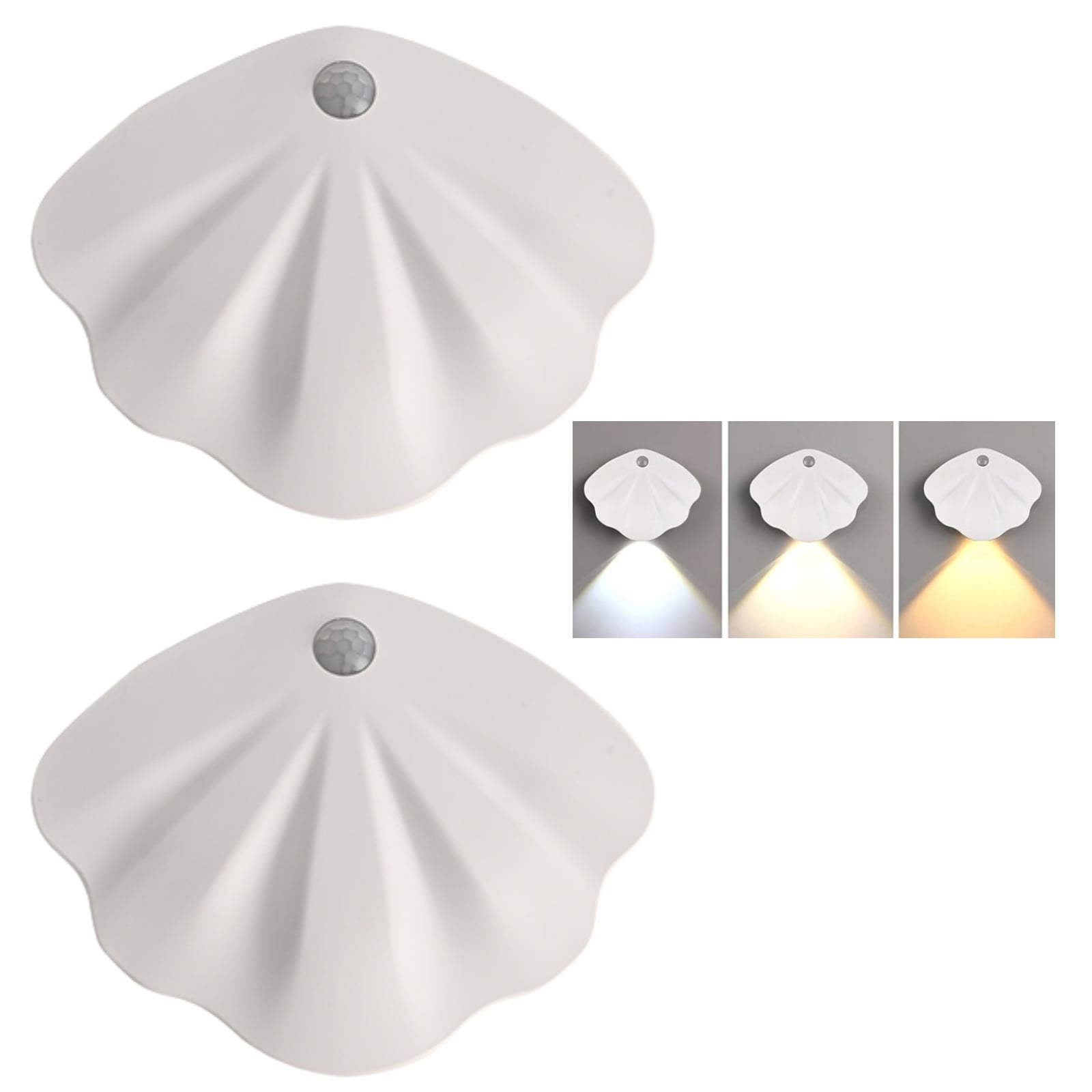 2pcs Motion Sensor Night Light: Plug-in & Rechargeable w/3 Modes ...