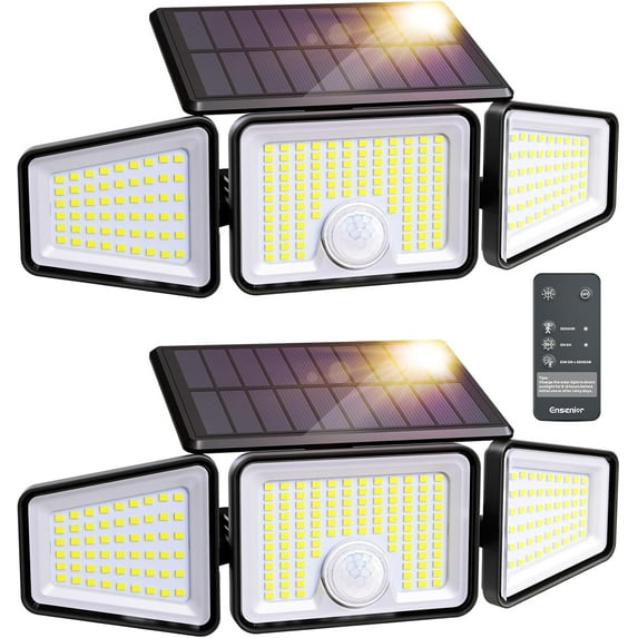Motion Sensor Outdoor Lights, 220 LED IP65 Waterproof Solar Security ...