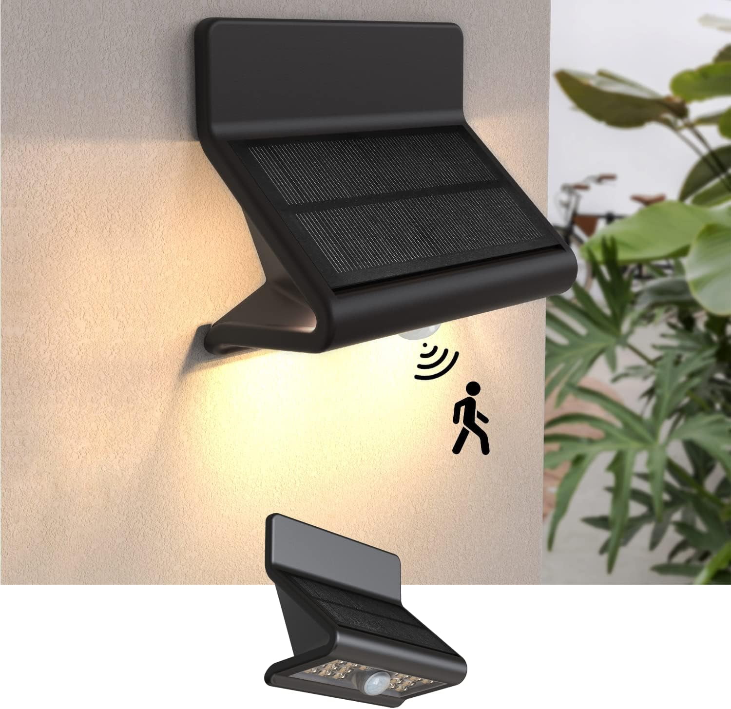 Motion Sensor Outdoor Lights with Optical Lens - 3 Modes, IP44 Solar ...